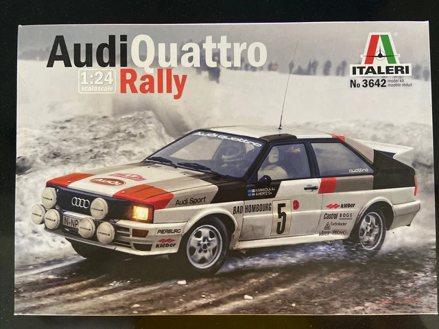 ITALERI AUDI QUATTRO Rally Car Kit 1/24th Scale Plastic Model Kit 3642 ...