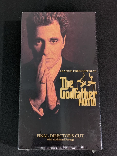 THE GODFATHER PART III VHS Final Director's Cut 3 Tape Set New Factory ...