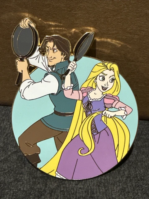 PIN TANGLED RAPUNZEL Flynn Rider With Frying Pans 3" Jumbo Fantasy EUR ...