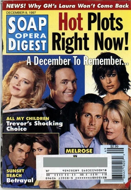 SOAP OPERA DIGEST Mag December 9, 1997 Robin Mattson Lisa Rinna Heather ...