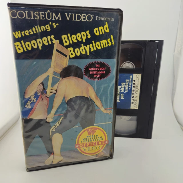 WWF WRESTLING BLOOPERS Bleeps & Bodyslams VHS Coliseum Video WWE ...