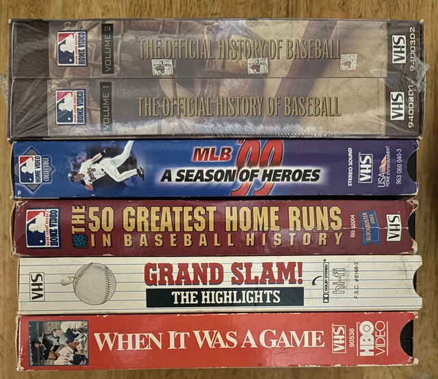 THE OFFICIAL HISTORY of Baseball VHS lot of 6 SEASON of HEROES 1999 ...