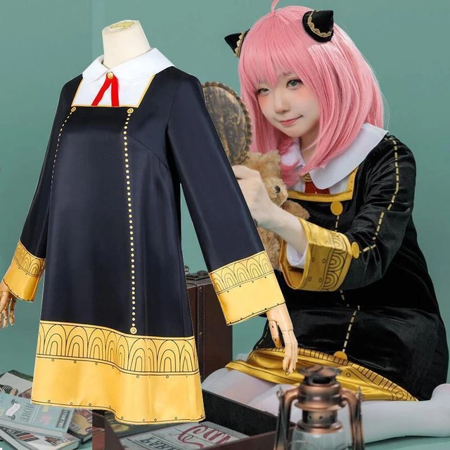 ANYA FORGER COSPLAY Costume Anime SPY x FAMILY Dress Wig Uniform Aldult ...