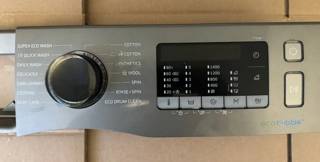 SAMSUNG WW80J5555FX WASHING Machine Genuine Facia Front Control Panel ...