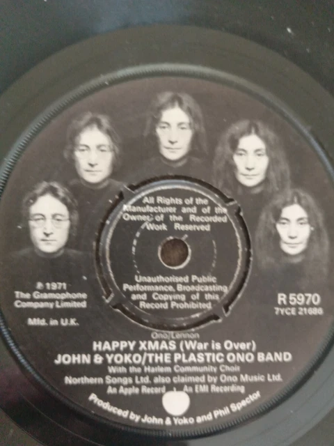 JOHN LENNON / Yoko Ono Happy Xmas (War Is Over) Og Uk 1972 Apple 7" 45 R 5970 £3.00 - PicClick UK