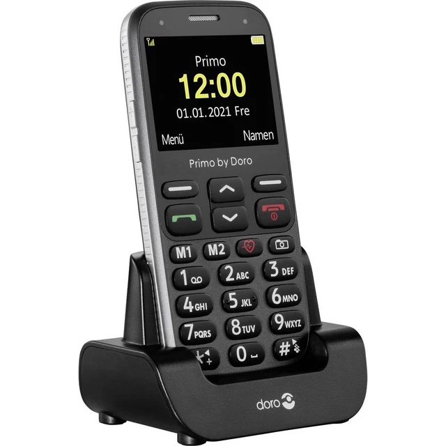 PRIMO BY DORO 368 Téléphone portable pour séniors Touche SOS graphite ...