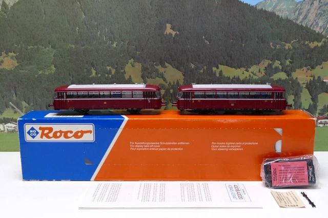 ROCO 43018 H0/DC Diesel Schienenbus BR VT,VS 98 der DB weinrot in Ovp ...