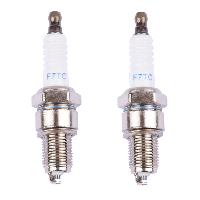 2 X ZÜNDKERZE F7TC Stromerzeuger Motorpumpe Rasenmäher Schneefräse ...