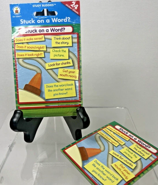 STUDY BUDDY STUCK On a Word helper bookmark LOT 48 by Carson-Dellosa ...