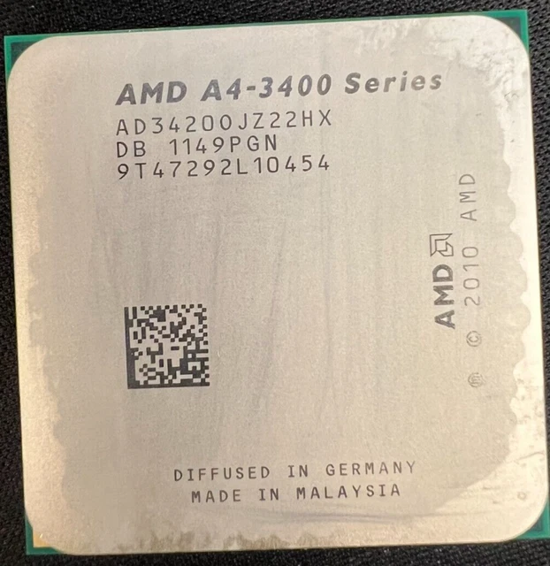 AMD FUSION A4-3400 2.7GHz Dual-Core (AD3400OJZ22HX) Processor $10.00 ...