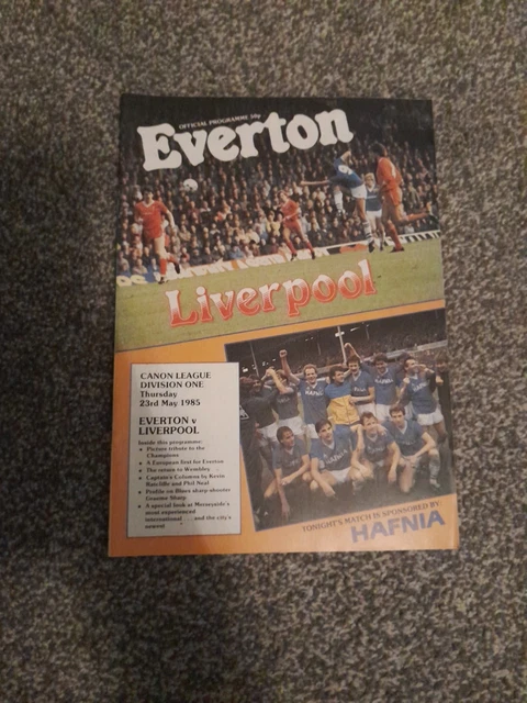 EVERTON VS LIVERPOOL Fc 23rd May 1985 League Division 1 £4.88 - PicClick UK