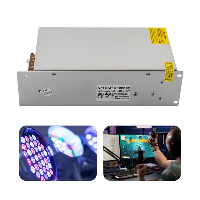 DC 60V 20A 1200W Transformer Switch Power Supply Electric Current Motor ...