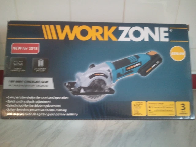 WORKZONE CORDLESS MINI circular saw bnib £49.00 - PicClick UK