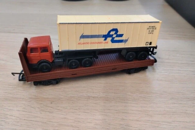 LIMA RAILWAYS HO Oo Gauge Container Lorry & Flat Bed Wagon Rare £12.95 ...