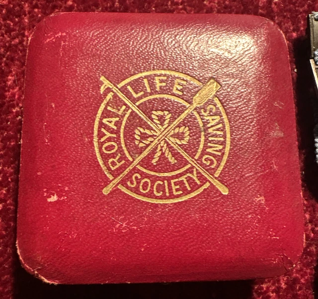 BRITISH ROYAL LIFE Saving Society Medal 1939 Awarded B. Tolfree July ...