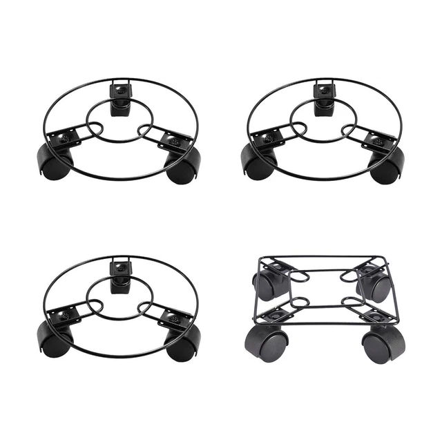 SUPPORT ROND POUR plantes en pot, avec chariot à palettes à 3 roues ...