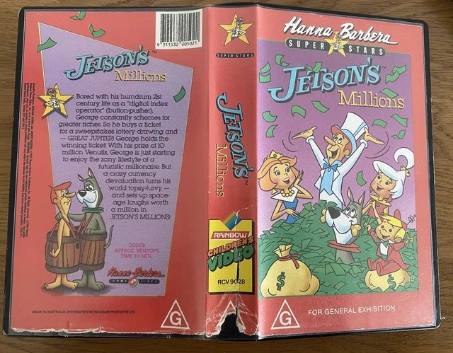 THE JETSONS MILLIONS VHS Hanna Barbera Super Stars Cartoon Video 1989 ...