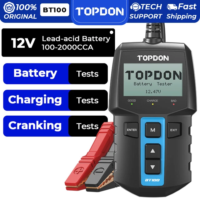 12V VEHICLE BATTERY Analyzer Tester Charging Cranking System Load ...