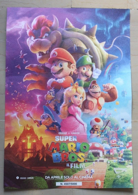 POSTER LOCANDINA 47X33 Cartoncino Super Mario Bros. Il Film Numerato ...