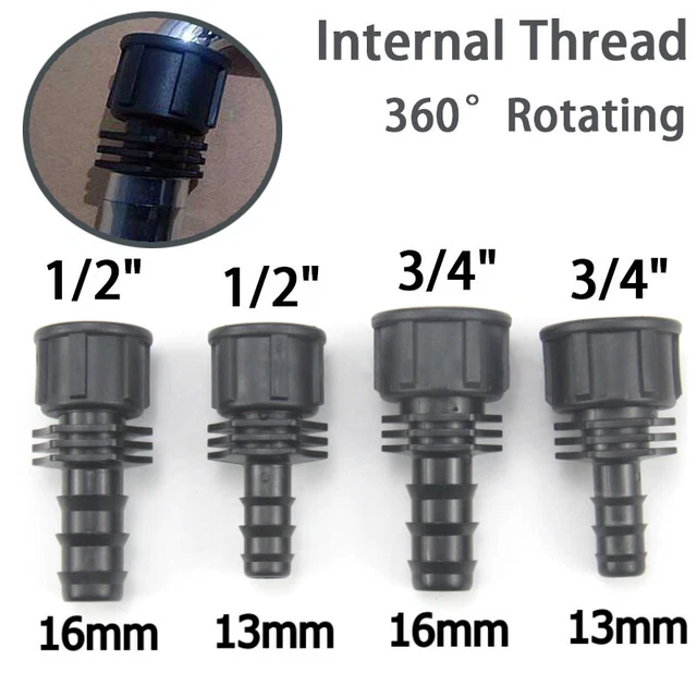 INTERNAL THREAD STRAIGHT Joint Tube Hose Pipe Plastic Tube Connector ...