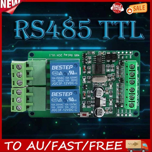 Modbus Rtu 2 Way Relay Module Ttl Rs485 Interface Communication With
