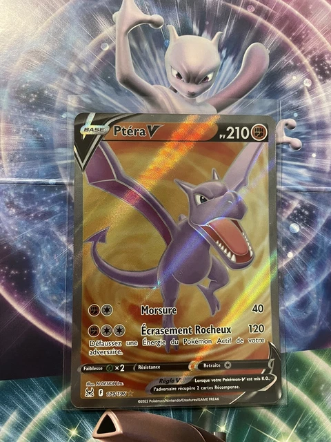 CARTE POKÉMON PTERA V Full Art 179/196 EB11 Origine perdue FR Neuve EUR ...
