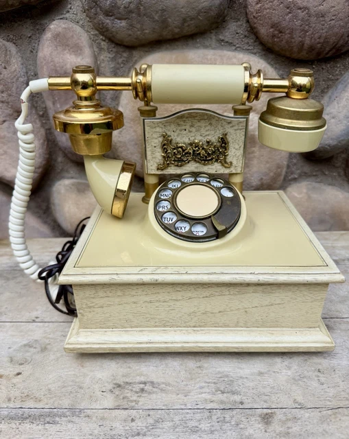 VINTAGE 1981 DECO-TEL rotary dial telephone ornate Regency style £89.07 ...