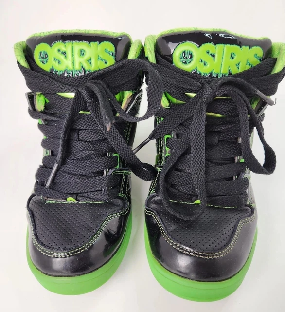 OSIRIS NYC 83 Green Slime Boys Skateboarding Shoes Size 3 Rare Green ...