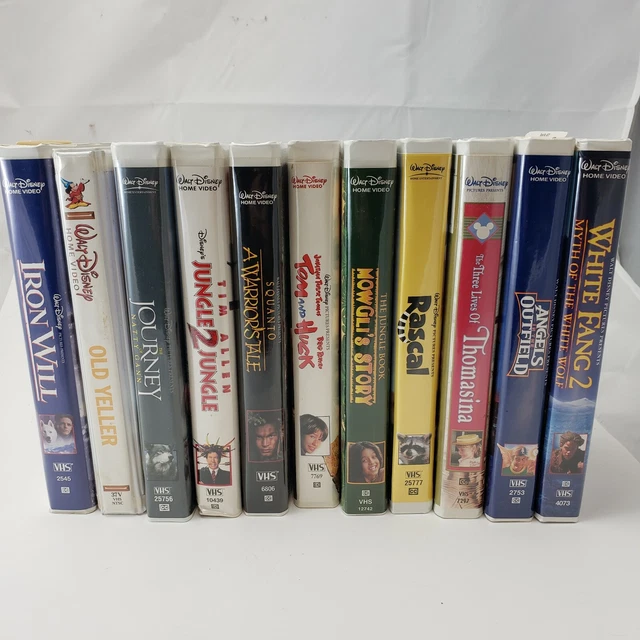 NASTRI VHS WALT Disney film classici LOTTO DI 11 Tom e Huck Old Yeller ...