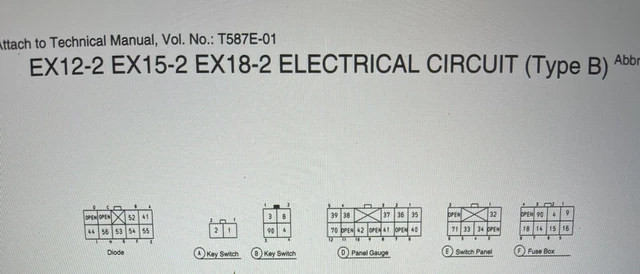 HITACHI EX12-2, EX15-2, EX18-2 Elektrik Schaltplan Typ B in Größe A2 EUR 25,00 - PicClick DE