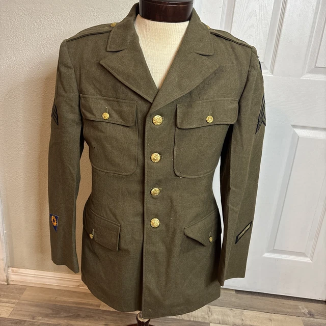 WW2 US ARMY Air Corps Air Force NCO Tunic Jacket Uniform Rank and ...