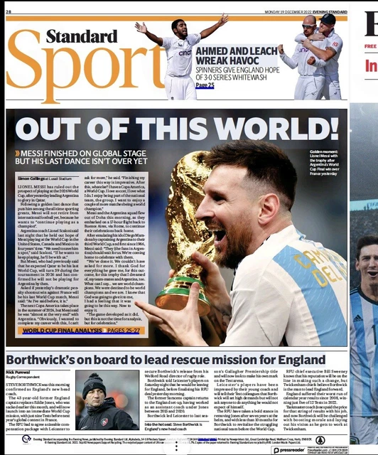 LIONEL MESSI WORLD Cup Argentina Football Adidas Advert Poster ES ...