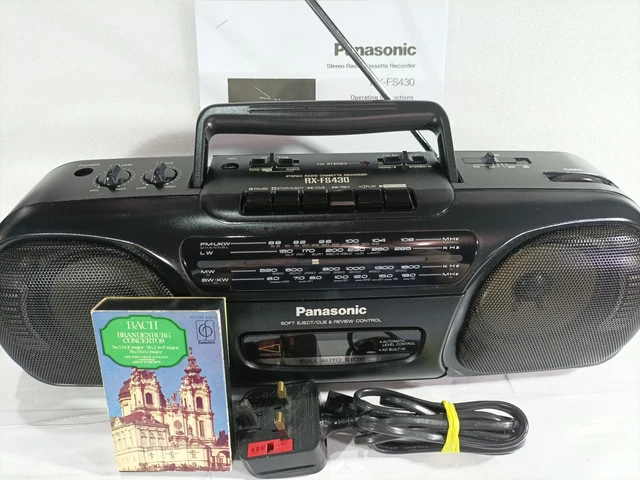 PANASONIC RX-FS430 BOOMBOX Cassette Tape AM FM Radio Portable Player ...