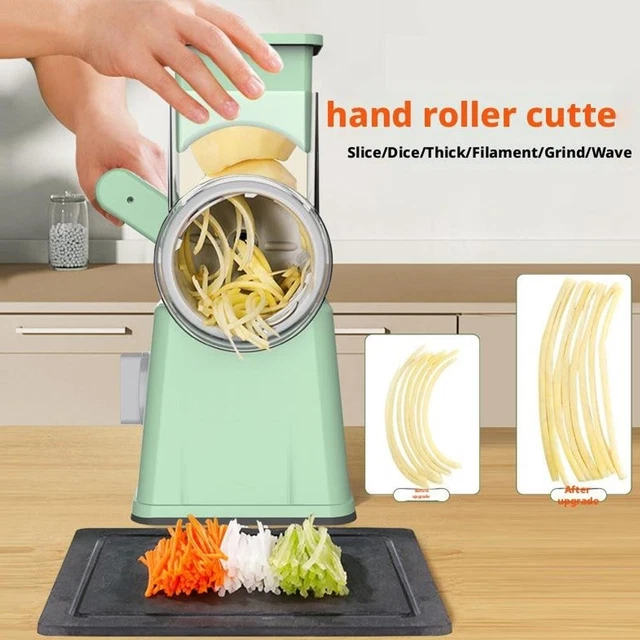 +MULTI FUNCTIONAL VEGETABLE Slicer New Hand Cranked Drum Slicer Z6B1 £ ...