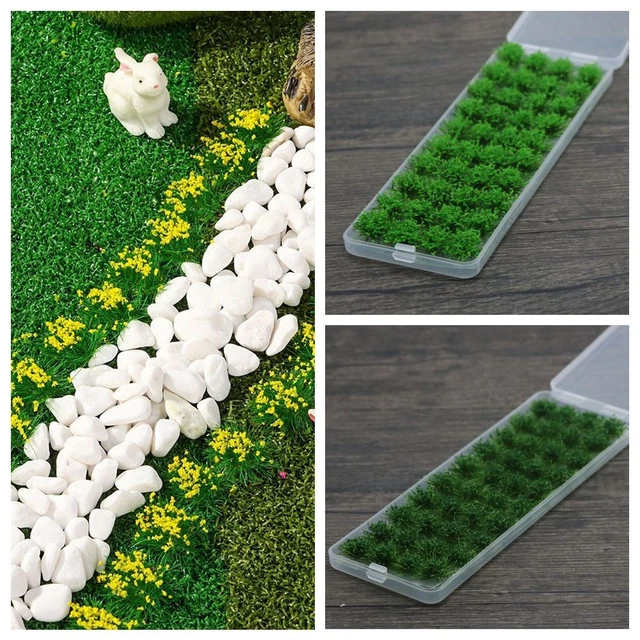 TABLE LAYOUT SIMULATION Bush Plant Scene Model Grass Tufts Miniature ...