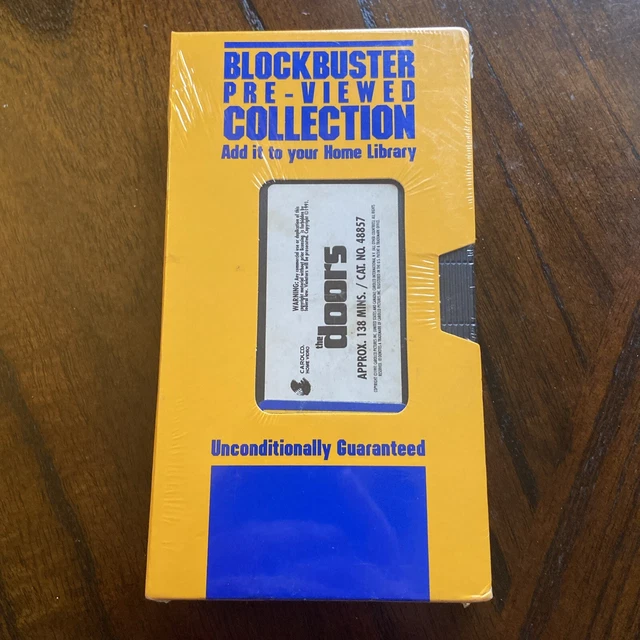 VINTAGE BLOCKBUSTER PRE-VIEWED Collection VHS The Doors - Sealed Rare ...