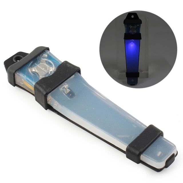 FMA SAFETY HOOK Signal Strobe V-Light Survival Blue For OPS FAST Helmet ...