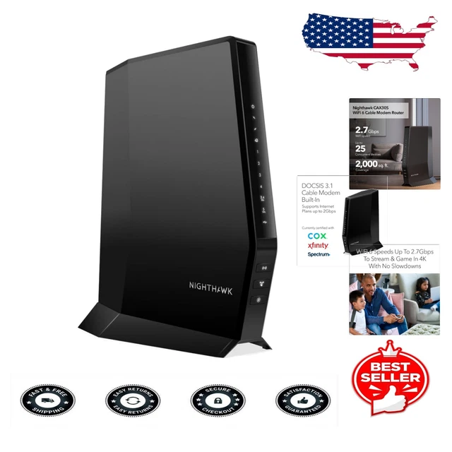 QUAD-BAND NIGHTHAWK AX2700 WiFi 6 Cable Modem Router - Renewed for ...