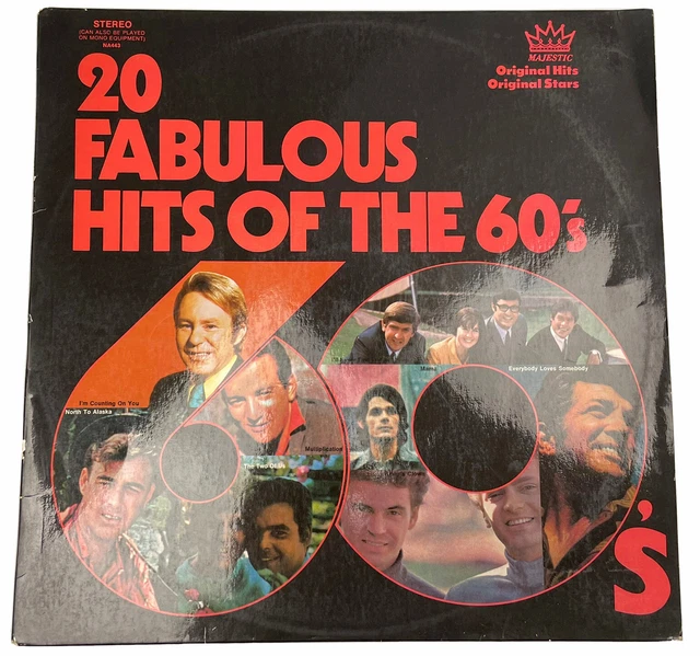 20 FABULOUS HITS Of The 60’s Vinyl Record 12” 33 RPM NA-443 K-tel 1972 ...