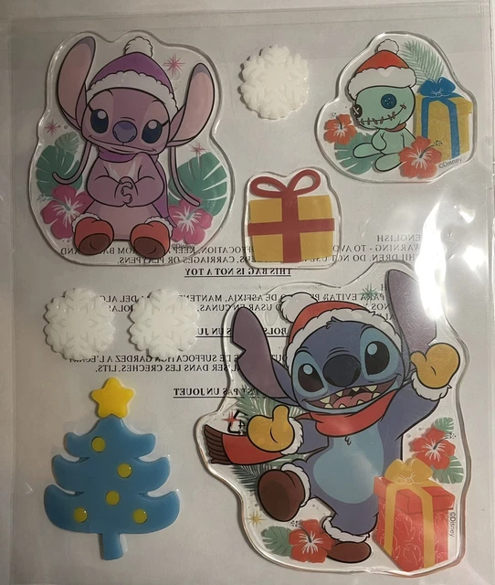 DISNEY LILO & Stitch Christmas Window Clings Decorations NEW Angel ...