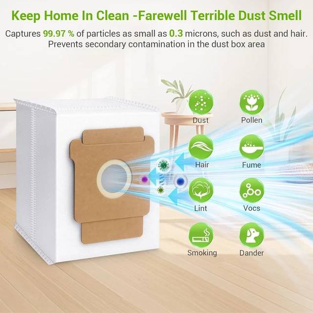 DUST BAG FOR iRobot Roomba 105 Vac/104/105 Combo, Max 705 Vac/Plus 405/ ...