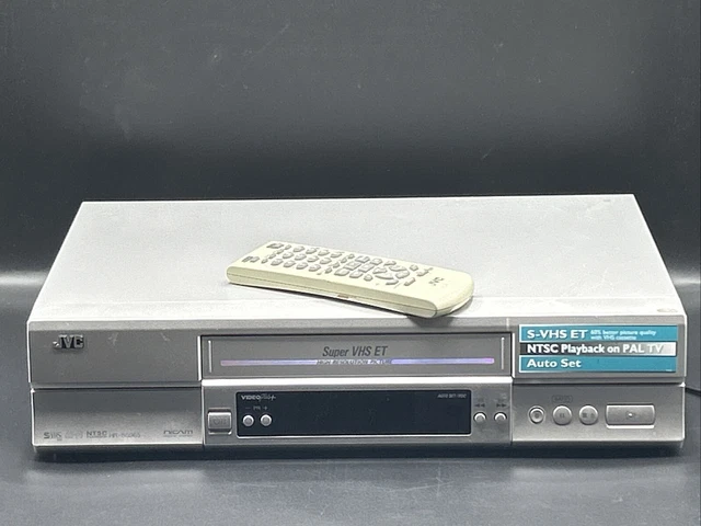 JVC HR-S5965EK SUPER VHS VIDEO PLAYER / RECORDER Silver - WITH REMOTE ...