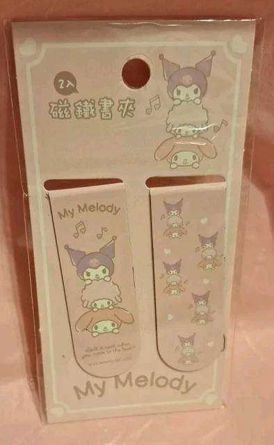 SANRIO MY MELODY Kuromi Mini Magnetic bookmark 2pcs Approx 6cmx2cm New ...