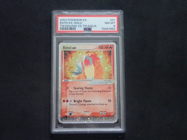 PSA 8 ENTEI Ex 91/95 - Pokemon Ex Team Magma Vs Aqua Holo Rare Graded Card EUR 116,51 - PicClick IT