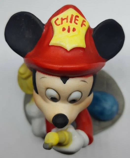 MICKEY MOUSE FIREMAN Walt Disney Productions Fire Chief Porcelain ...