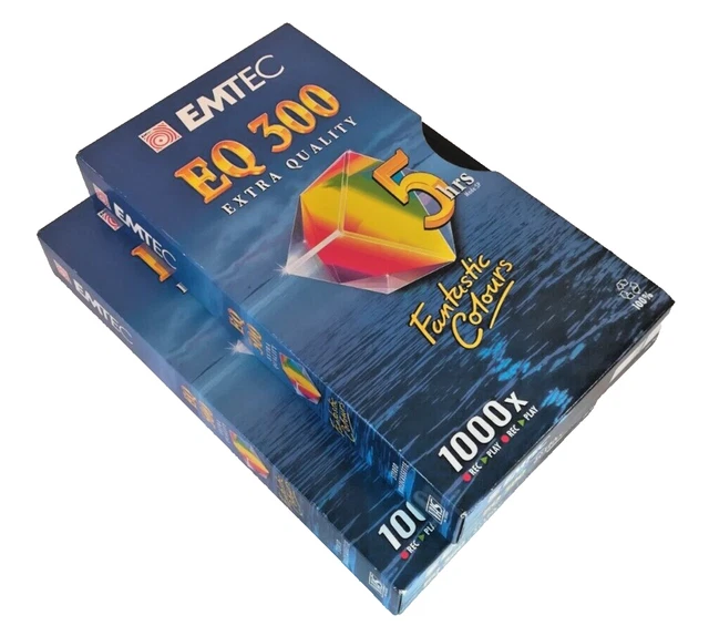 2 VHS LEERKASSETTEN EQ 300 Extra Quality BASF by Emtec Fantastic ...
