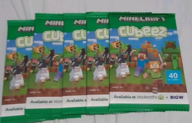 18 PACKS WOOLWORTHS BIG W Minecraft Cubeez 2025 Sealed Unopened $22.50 ...