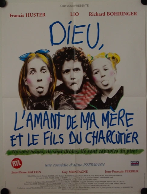 AFFICHE CINÉMA DIEU, L'AMANT DE MA MERE ET FILS DU CHARCUTIER 1995 - 60x80 EUR 20,00 - PicClick FR