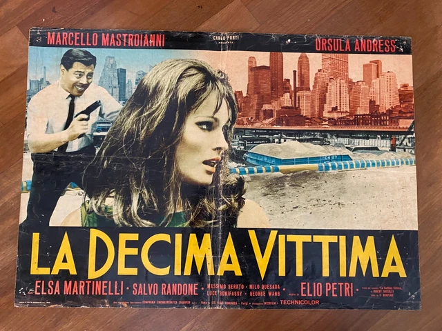 21/2,FOTOBUSTA, 1965 LA decima vittima Ursula Andress Marcello ...