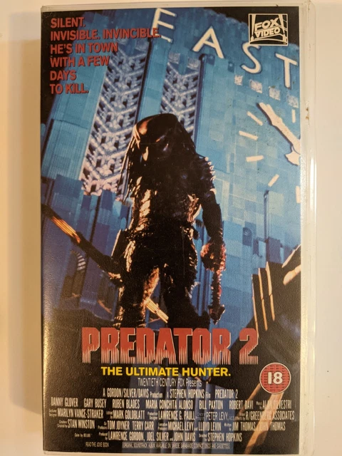 PREDATOR 2 (VHS, 1998) Danny Glover Gary Busey Kevin Peter Hall Stephen ...